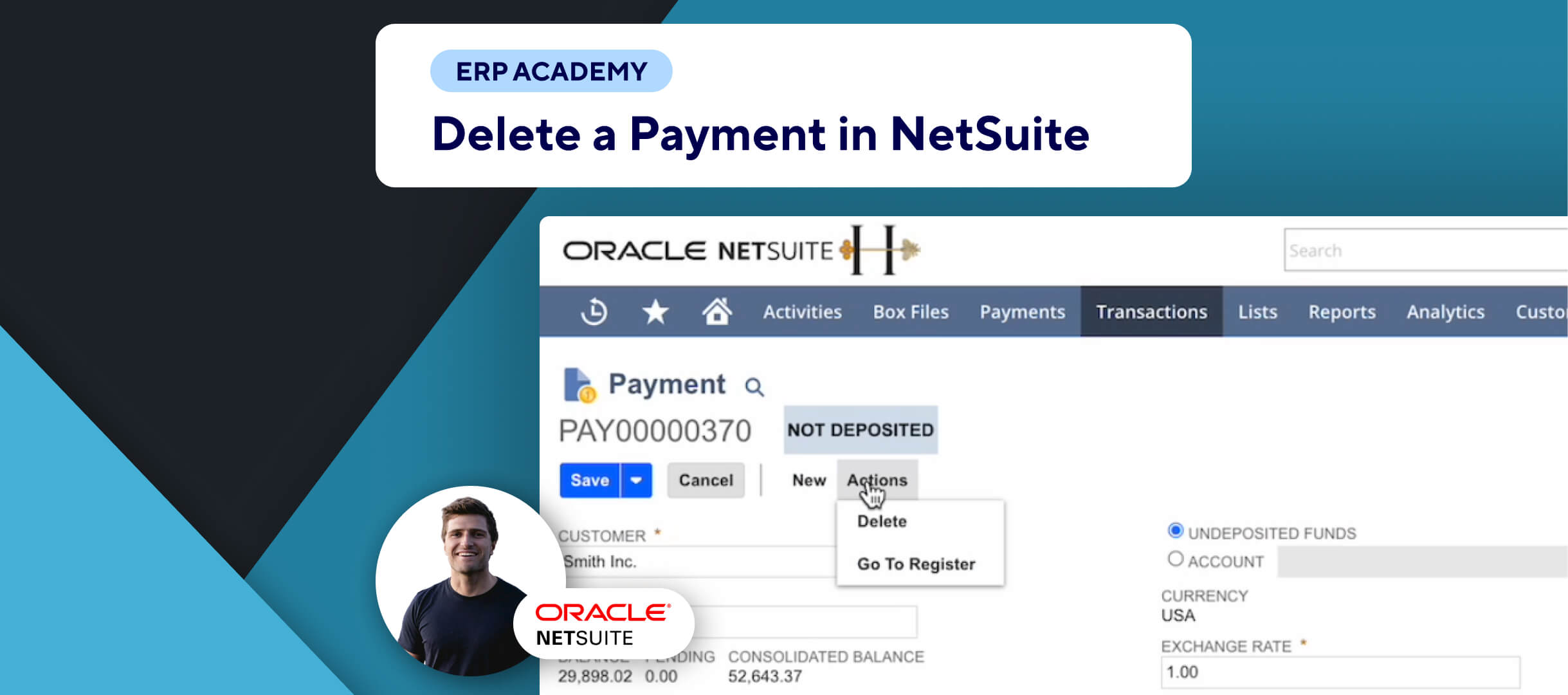 How to delete a payment in NetSuite | Kolleno