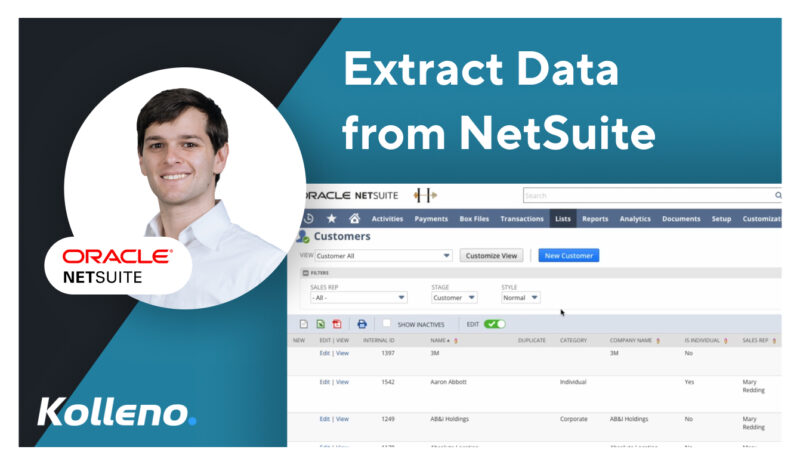 Netsuite Tutorial How To Extract Data From Netsuite Kolleno 