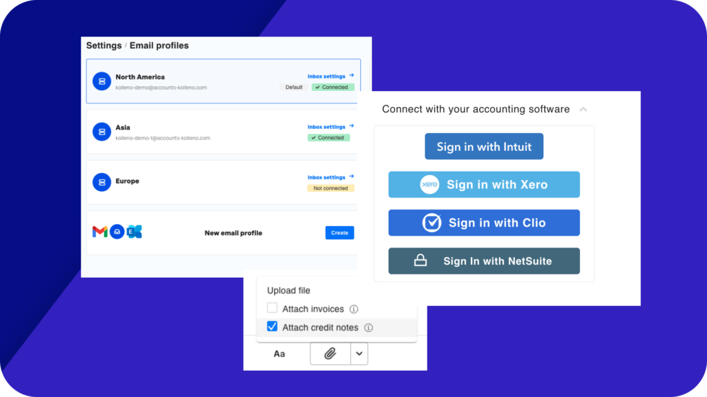 Multiple Email Profiles, Workflows Visibility, NetSuite SSO | Kolleno