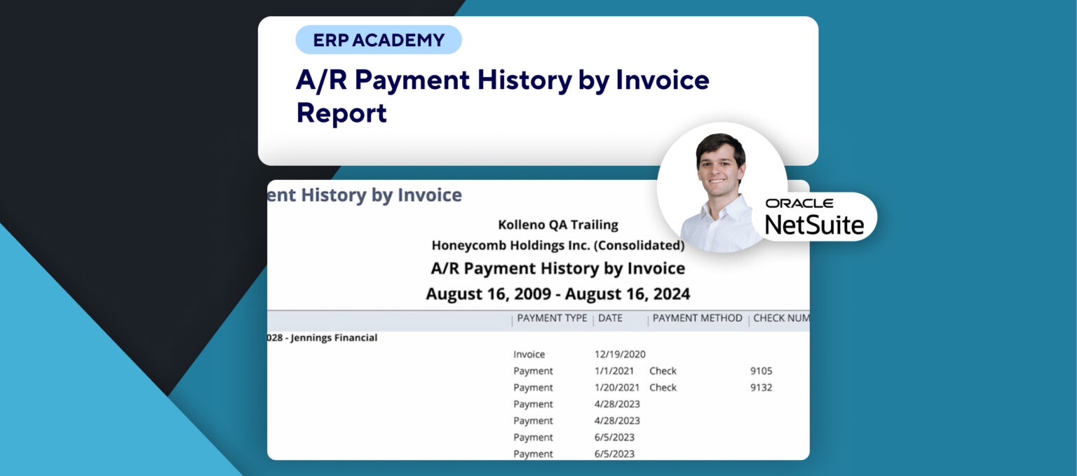 A/R Payment History by Payment Report | Kolleno